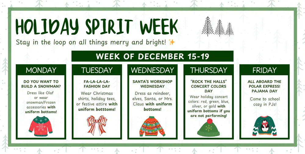 Holiday Spirit Week (Plato Palm Harbor) - Plato Academy